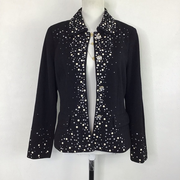 Joan Rivers | Jackets & Coats | Joan Rivers Vintage Elegant Lux Black ...